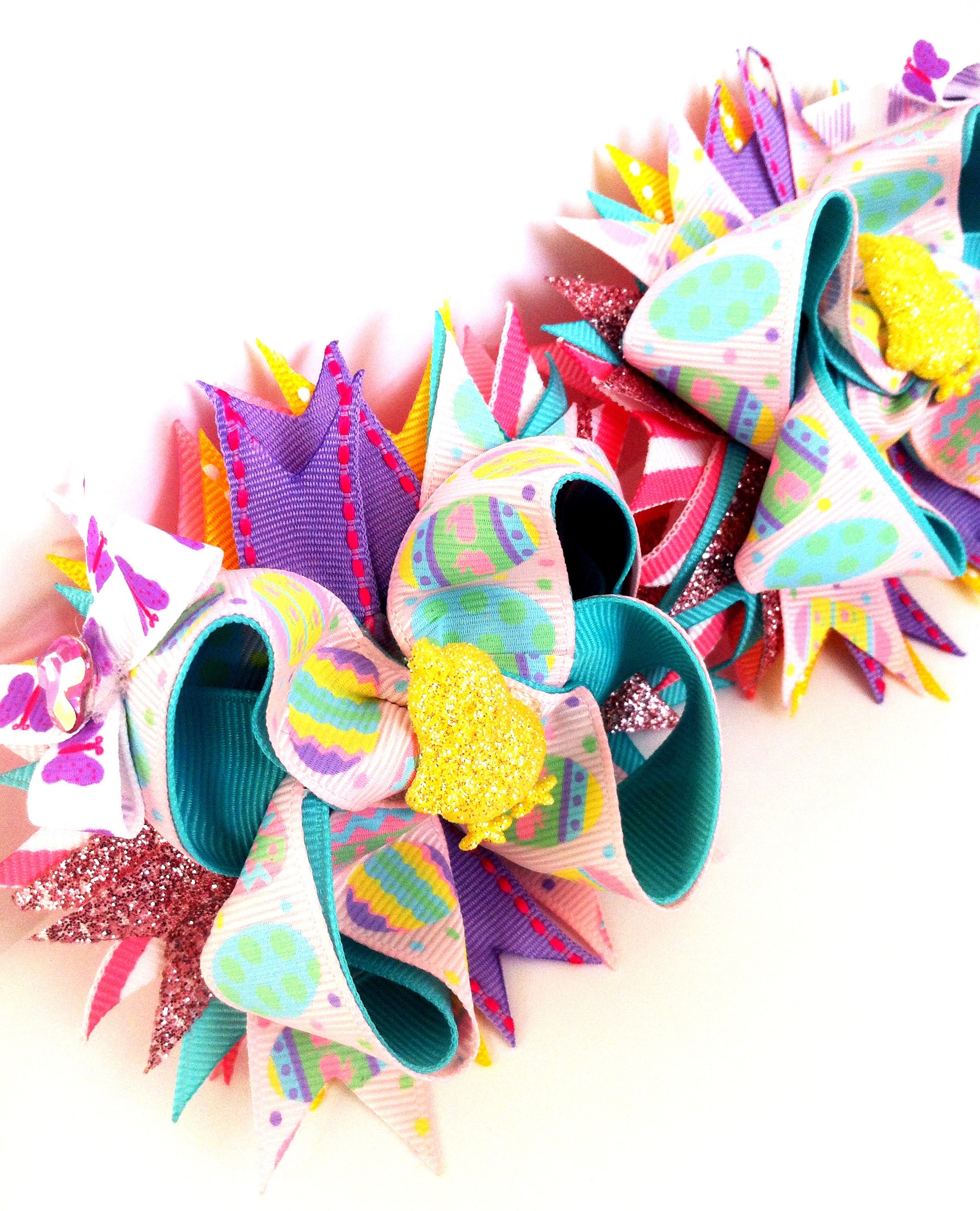 Glitzy Easter Pigtail Set on Luulla