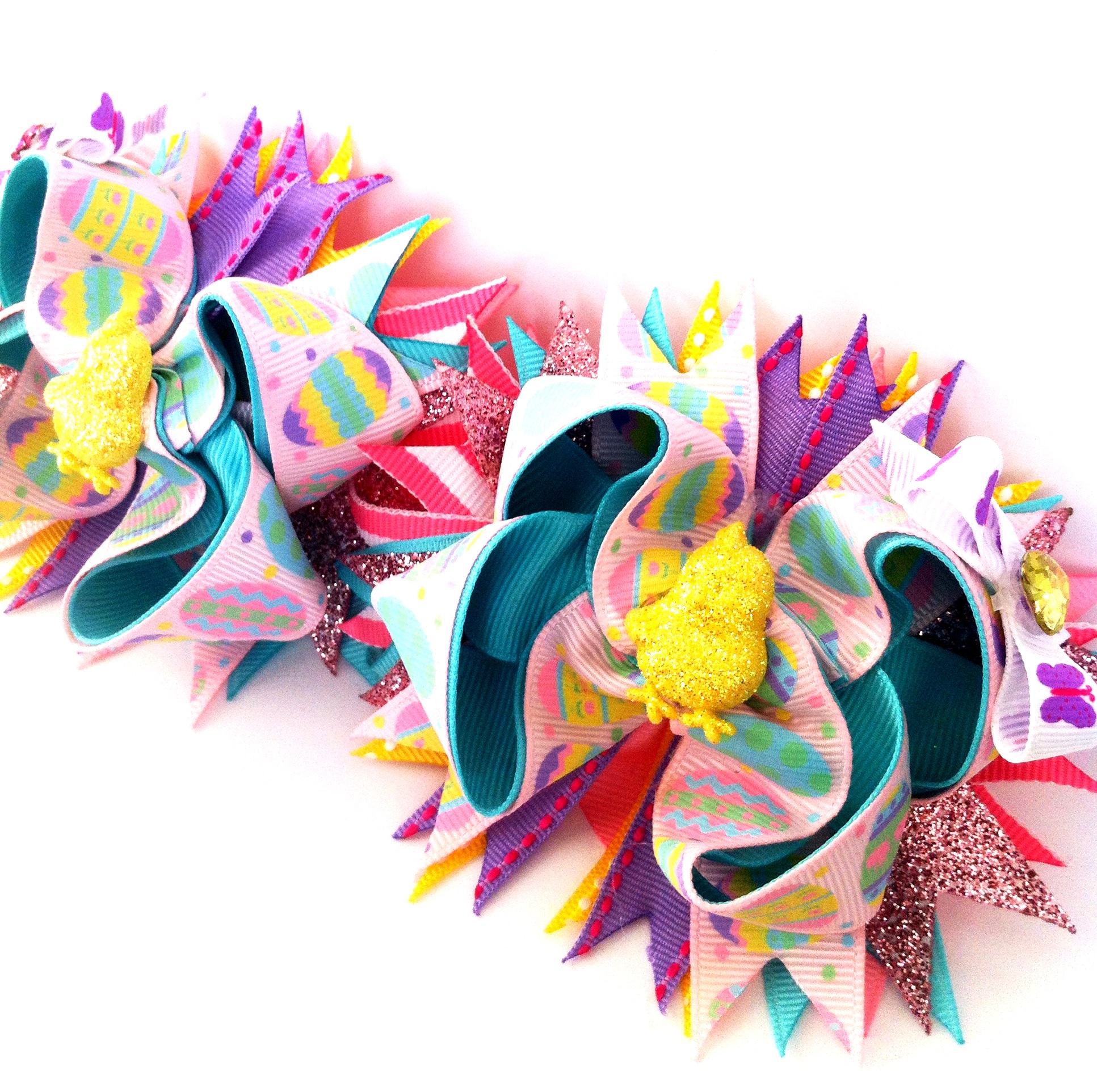 Glitzy Easter Pigtail Set on Luulla