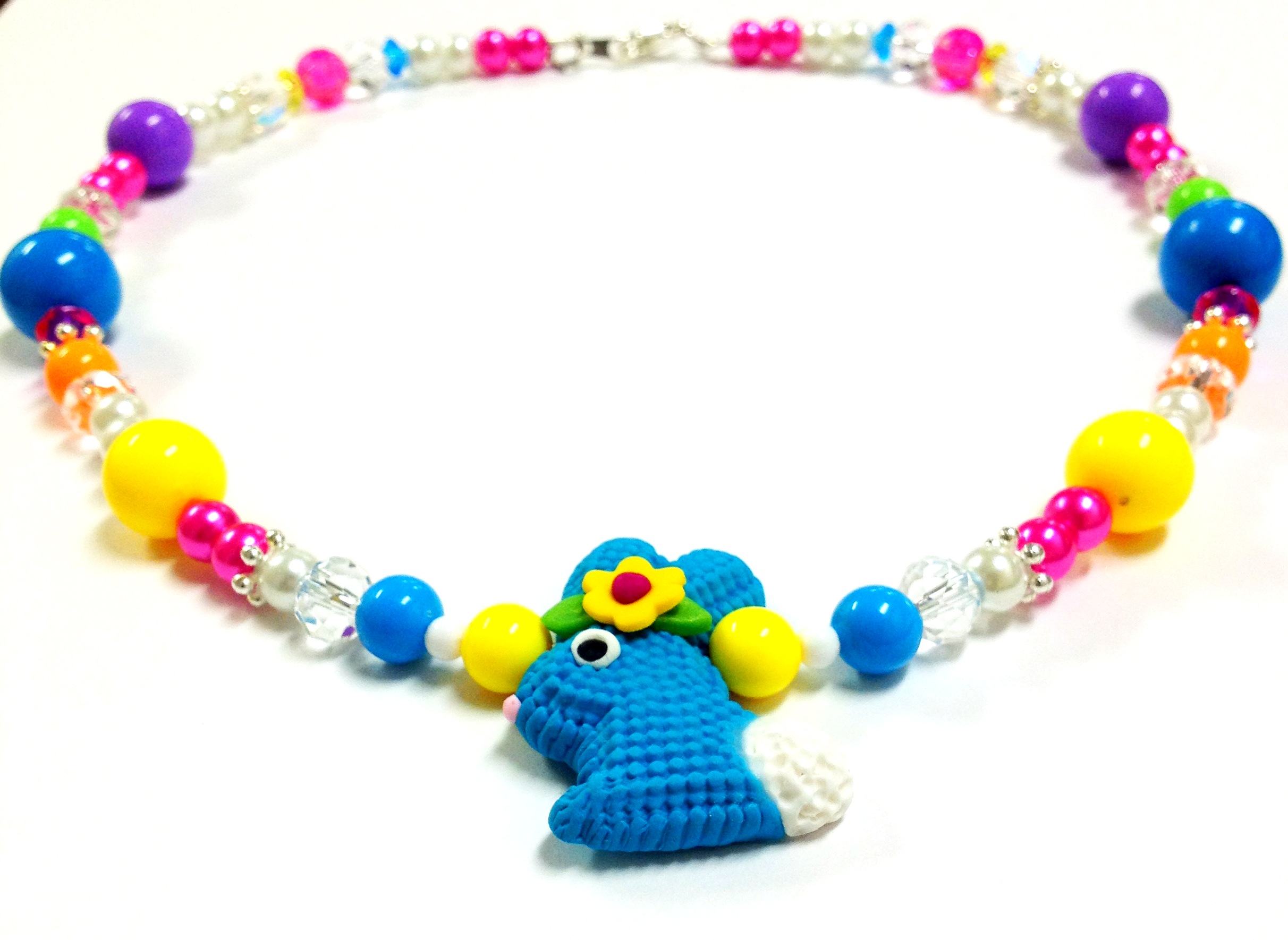 Bright Colored Easter Bunny Necklace on Luulla